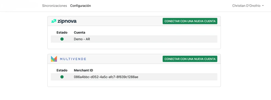 Cómo integrar Zipnova con Multivende